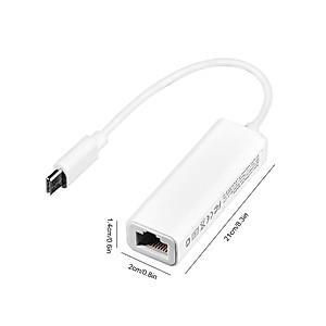 Bewinner USB C to RJ45 Adapter Portable, USB 3.1 USB C to RJ45 100Mbps Ethernet LAN Network Adapter Converter for MacBook USB C Laptop