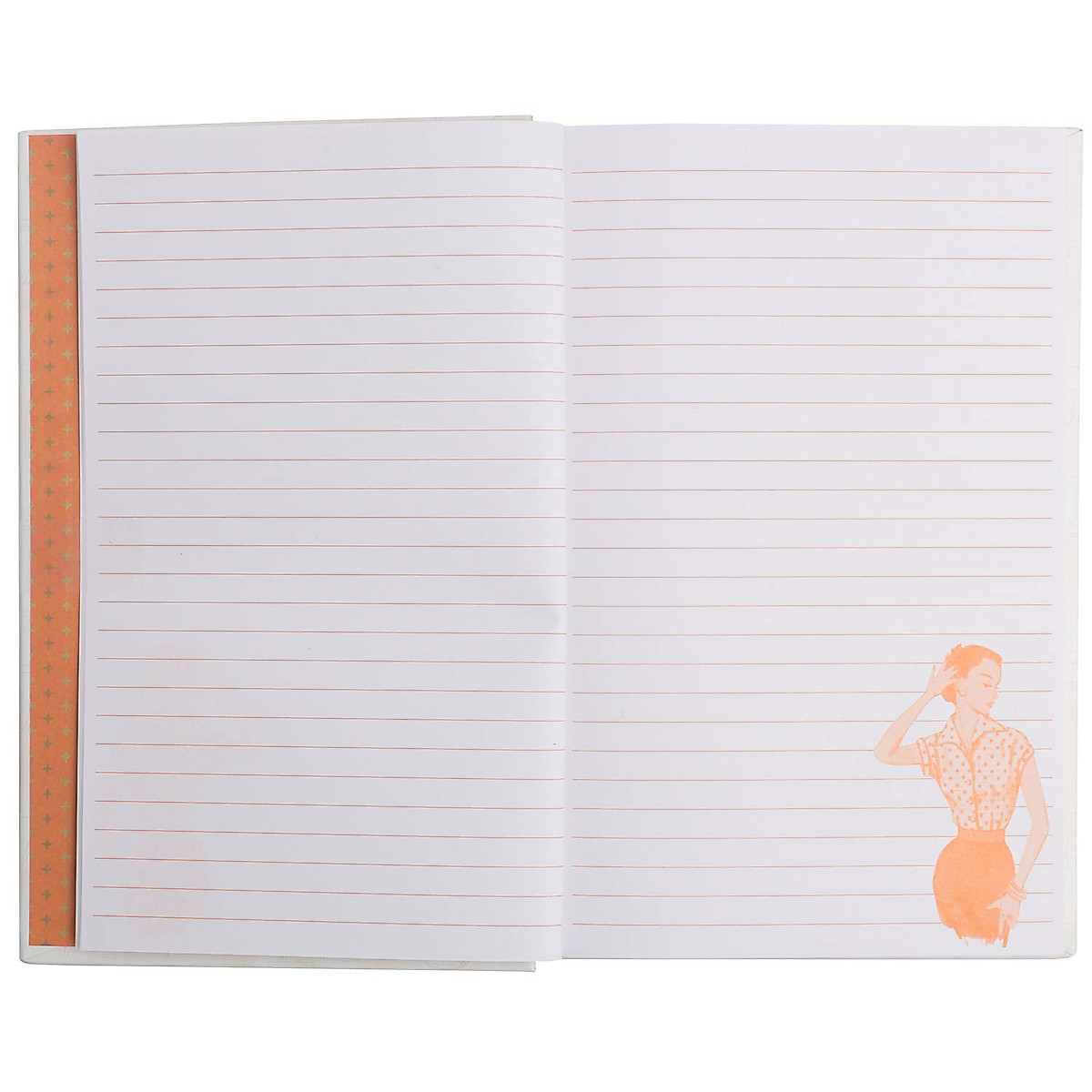 Simplicity Vintage Dress 1950's Fashion Hardcover Notebook Journal for Women, 120 Sheets, 5.5'' x 8.5''