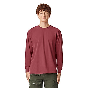 Comfort Colors Adult Long Sleeve Tee, Style G6014, Crimson, Large