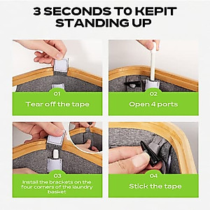 CestMall 100L Laundry Basket with Lid and 2 Removable Liners, Collapsible Large Laundry Hamper Clothes Hamper for Laundry with 2 Handles for Bathroom, Bedroom, College Dorm, Grey