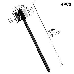 LUTER 4 Pcs Tear Stain Remover Comb Dog Flea Comb Double-Sided Multifunctional Dog Eye Comb Brush Pets Grooming Comb for Dogs Cats Removing Crust and Mucus