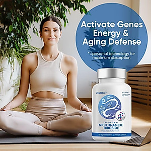 Zenlifer-90 Softgels NAD+ 2000MG Liposomal Nicotinamide Riboside Supplement,with Trans-Pterostilbene and Betaine Anhydrous(TMG) for Maximum Absorption,Cellular Energy and Age Defense