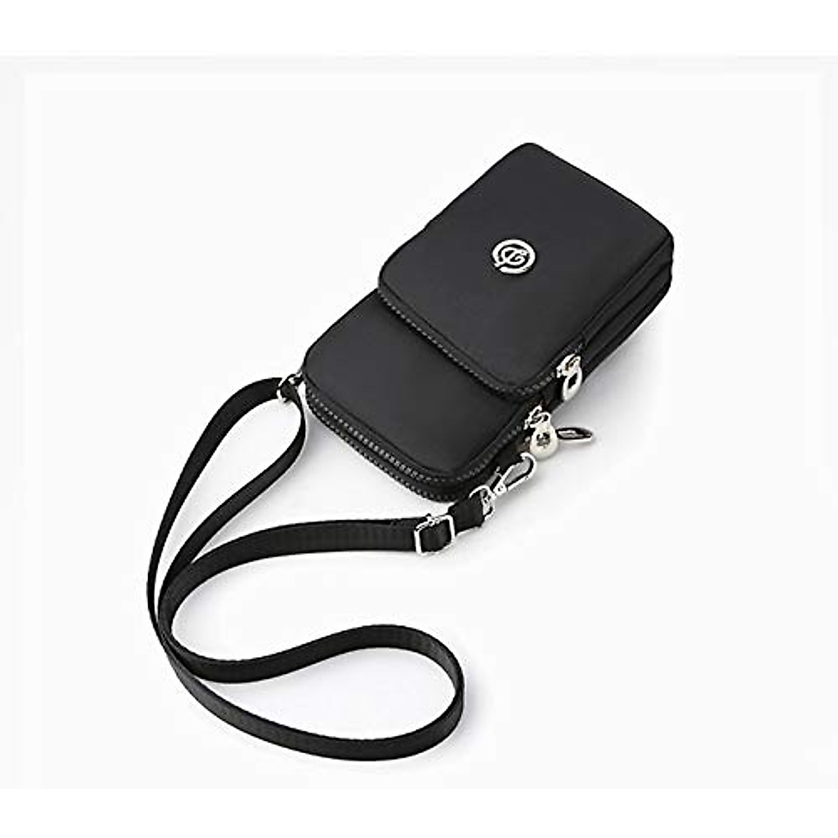 eBuymore TM Crossbody Phone Purse Mulit Pocket Cell Shoulder Strap Wallet Case for Moto One 5G G Power G8 Plus G7 G9 Play E7 TCL 20L 10L 10 SE 20 Pro BLU G90 UMIDIGI A9 (Black)