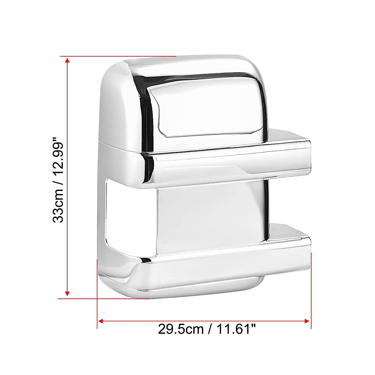 X AUTOHAUX Pair Chrome ABS Side Door Full Mirror Covers for Ford F250 F350 F450 Super-Duty 2008-2016