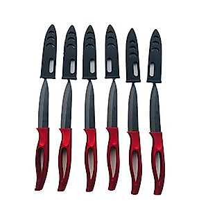 GAOGAO Kitchen Bar Ceramic Steak Knife Super Sharp Knifes 6 Pcs Kitchenware