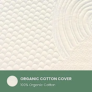 3" Inch Organic Latex Mattress Topper Pad with Organic Cotton Cover Protector (Twin XL Size, Medium) GOLS Certified, Back Pain Relief Support, Hypoallergenic, Cooling and Breathable