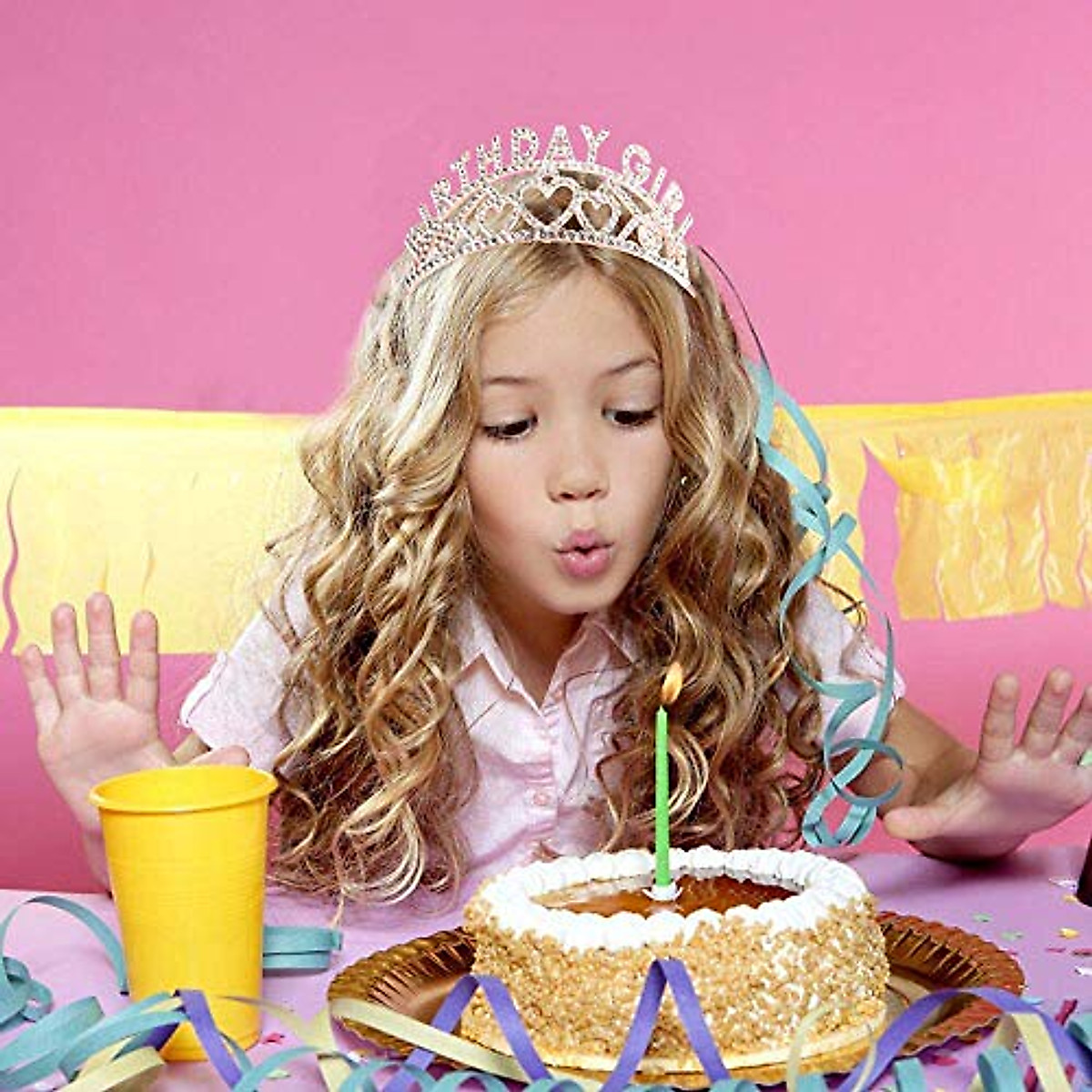 AOPRIE Gold Birthday Crowns for Women Tiaras for Women Crowns for Girls Rhinestone Crystal Decor Headband