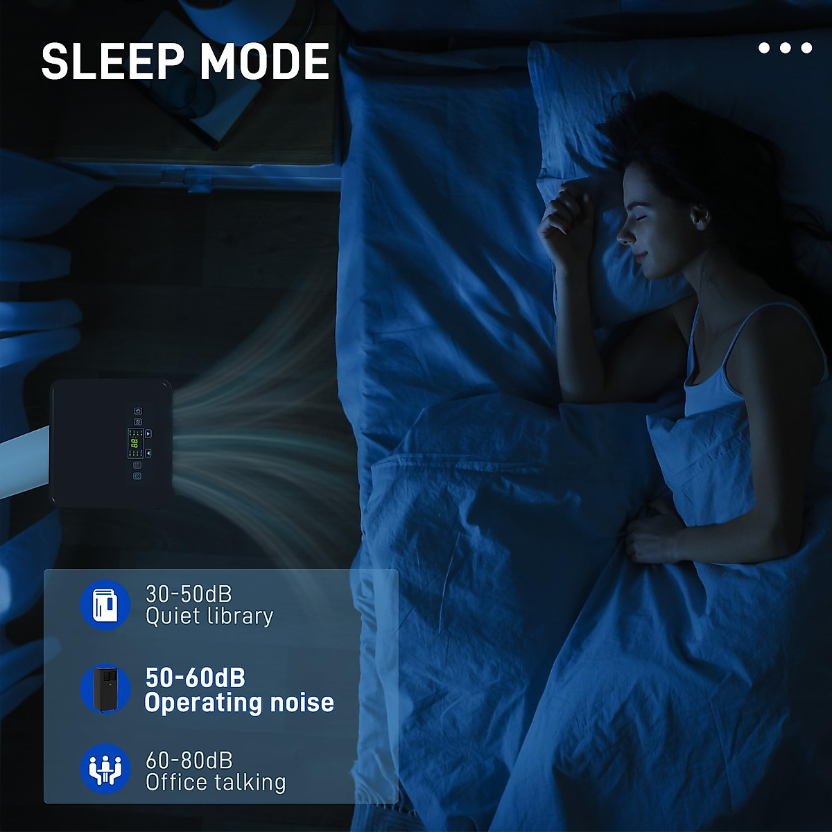 HOMCOM 8000 BTU Portable Air Conditioner for Rooms Up to 345 Sq. Ft., 3-in-1 AC Unit with Dehumidifier, Cooling Fan, Sleep, Remote, 24H Timer On/Off, Window Installation Kit, Black