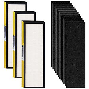 Funmit FLT4825 Filter B Replacement for Guardian AC4825 AC4825E AC4300 AC4800 AC4900 AC4850-3 True Filter + 12 Activated Carbon Pre Filter