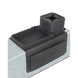 Silicone Couch Cup Holder, VIENFUT Anti-Spill Anti-Slip Sofa Armrest Tray BPA-Free, Dirt-Resistant Silicone Couch Arm Tray for Remote, Snacks, Cellphone and iPad, Gift for Family, Friend (Black)