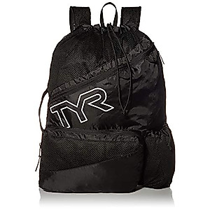 TYR Elite Team Mesh Backpack, Black, one Size