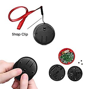 CallToU Caregiver Pager Wireless Call Button System 2 Transmitters 1 Plug-in Receiver 1 Battery Portable Receiver Nurse Calling Alert for Elderly Patient Disabled