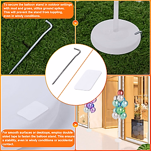 KATBUU 2 Sets of Balloon Stand Kit - 62in Balloon Stands with Base, Balloon Sticks, Decorations for Party Birthday Wedding Baby Shower Gender Reveal Graduation