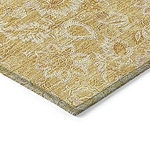 Addison Rugs Chantille ACN661 Gold 8' x 10' Indoor Outdoor Area Rug, Easy Clean, Machine Washable, Non Shedding, Bedroom, Entry, Living Room, Dining Room, Kitchen, Patio Rug
