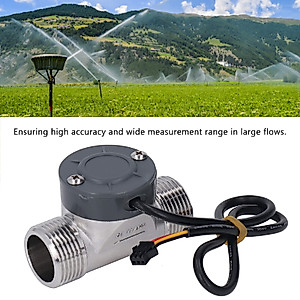 Water Flow Meter Flowmeter, Water Flow Counter Flow Sensor Counter Sensor Stainless Steel for Pool Fish Pond 3.5‑24V DC