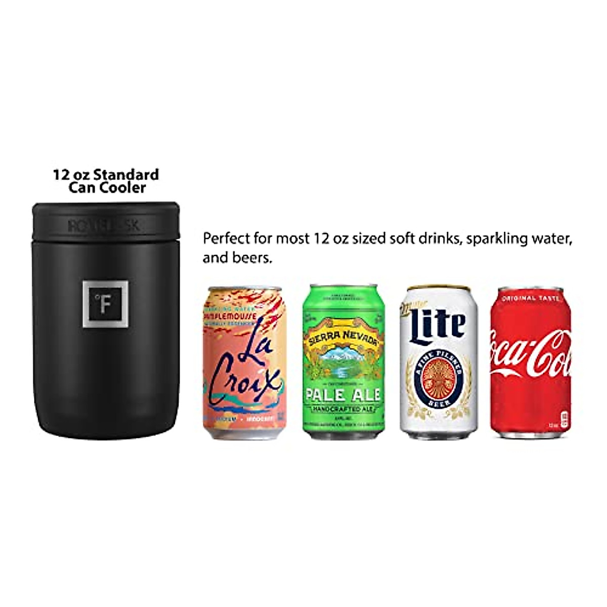 IRON °FLASK Standard Can Cooler 12oz for Beer, Soda, Sparkling Water, Drinks, Insulated Stainless Steel Holder for Regular Cans - Waves