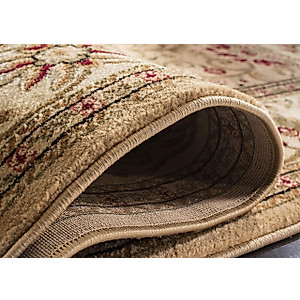 SAFAVIEH Lyndhurst Collection Area Rug - 10' x 14', Beige & Ivory, Traditional Oriental Design, Non-Shedding & Easy Care, Ideal for High Traffic Areas in Living Room, Bedroom (LNH212D)