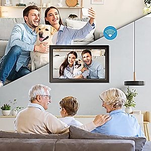 Digital Picture Frame 15.6 Inch Large Digital Photo Frame with 1920 * 1080 IPS Full HD Touchscreen, Humblestead 32GB WiFi Smart Frame Share Photos and Videos Instantly from Anywhere via AiMOR App