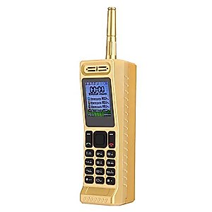 Limouyin Vintage Cell Phone, Retro Brick Cell Phone Four Card Four Standby Quad‑Band 2G Bluetooth Mobile Phone 4800mAh Long Standby Big Button Phone for Seniors(Gold)