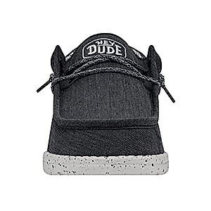 Hey Dude Men's Wally Chambray Blue Size 10| Men's Loafers | Men's Slip On Shoes | Comfortable & Light-Weight