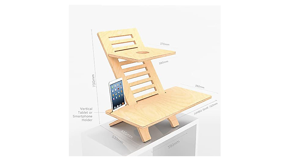 DeskStand Adjustable Sit-Stand Desk Converter for Ergonomics