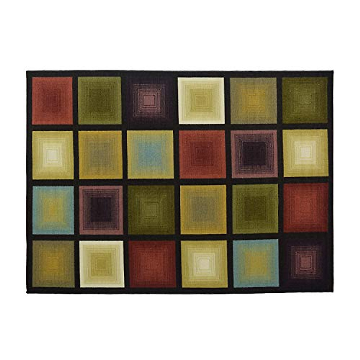 Madison Home Optic Squares Area Rug, Multicolor