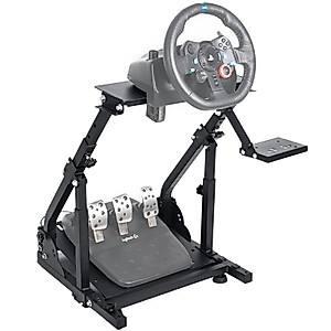 Minneer Racing Steering Wheel Stand with Pro Reinforced Parts Fit for Logitech G25,G27,G29,G920 Gaming Racing Simulator Cockpit Wheel, Pedals Not Include