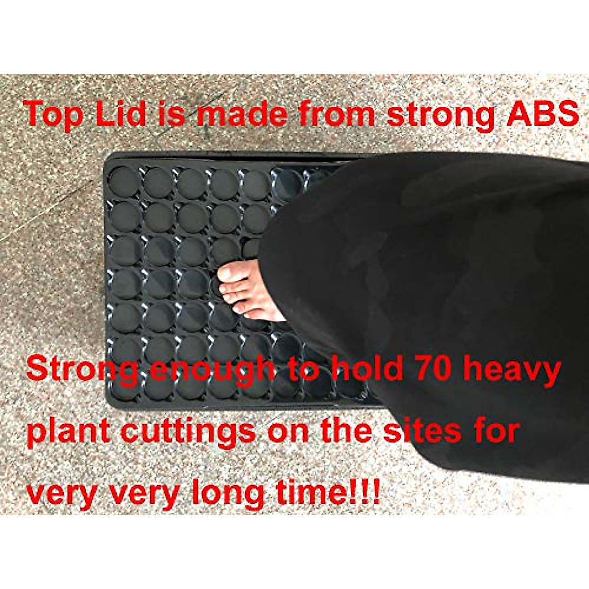 HORTIPOTS Cloning Machine Aeroponic Cloner System 70 Site for Plant Cuttings Using 1.625 inch Neoprene Clone Inserts (1-5/8 inch)