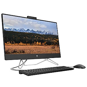 HP 27 All-in-One Desktop, 27" FHD Screen, AMD Ryzen 5 5625U Processor, 32GB DDR4 RAM, 1TB PCIe SSD, Pop-up Webcam, RJ45, HDMI, Wi-Fi 6, Wired KB & Mouse, Windows 11 Home, Black