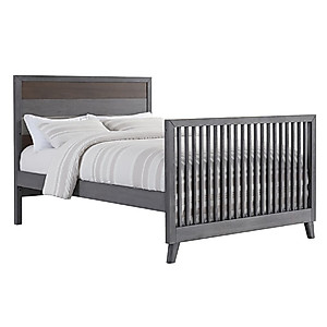 Soho Baby 48088570 Cascade Crib to Full-Size Bed Conversion Kit, Wire Brush Multi-Tone Gray Finish, GreenGuard Gold Certified