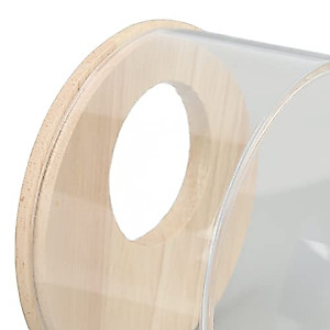 Hamster Sand Bathtub Transparent Acrylic Sand Bathroom Small Pet Bath Box for Hamsters Mice Lemming Gerbils or Other Small Pets(S)