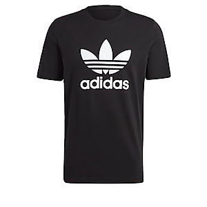 adidas Originals unisex baby Trefoil Tee Shirt, Black/White, 18 Months US
