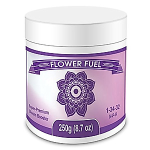 Bloom Booster and Yield Enhancer for Plants - Bigger, Heavier, Healthier Harvests, for Use in Soil and Hydroponics - Super Concentrated Phosphorus and Potassium - Flower Fuel 1-34-32, 250g