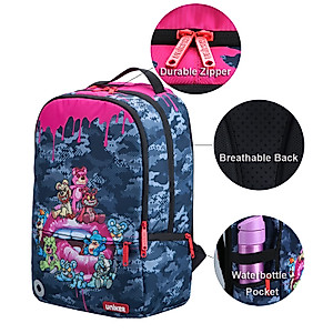 UNIKER Travel Laptop Backpack,Graffiti Backpack for Work,School Backpack,Designer Laptop Backpack for 15.6 Inch,Water Resistant College Bag Computer Bag Gifts for Men,Bear