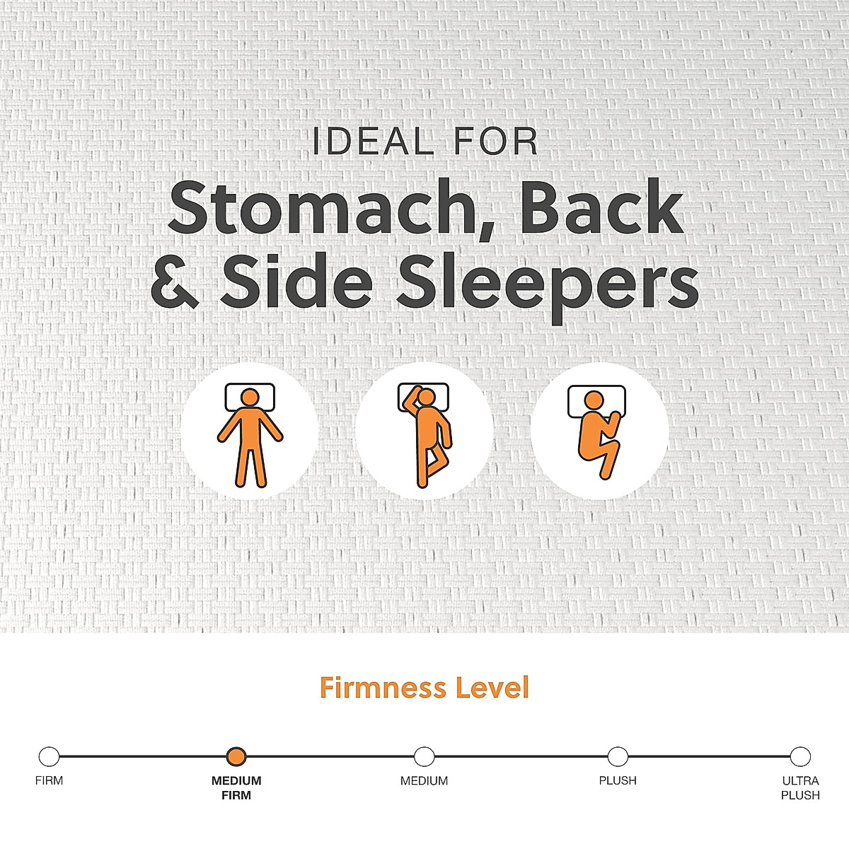 Signature Design by Ashley Twin Size Chime 8 Inch Medium Firm Gel Memory Foam Mattress with Green Tea & Charcoal Extract