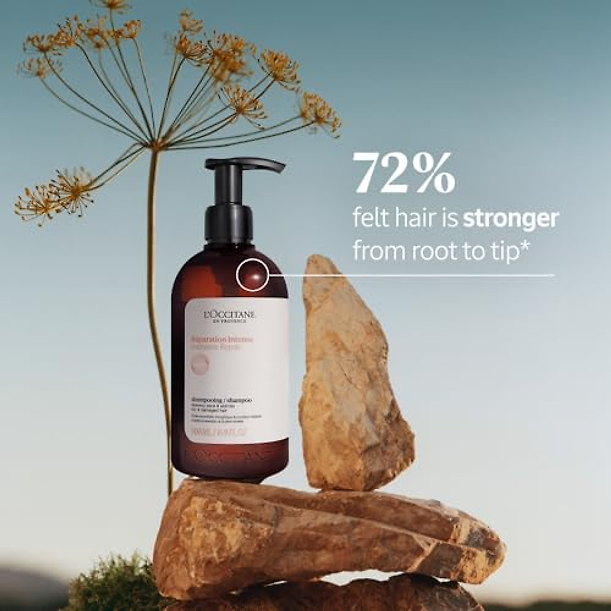 L'OCCITANE Intensive Repair Shampoo 16.9 fl. oz.: Silicone-Free Shampoo, Help Revitalize Dry, Damaged, Color-Treated Hair, Vegan