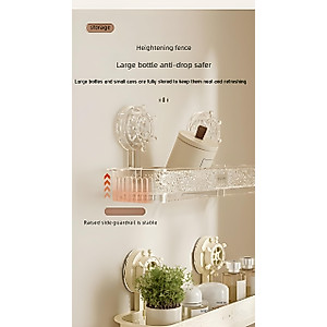 therlig Shower Caddy Suction Cup(Rudder Shape) NO-Drilling Removable Powerful Suction Waterproof Organizer，Storage Basket For Body Wash & Toiletries Bathroom & Kitchen Caddy Organizer