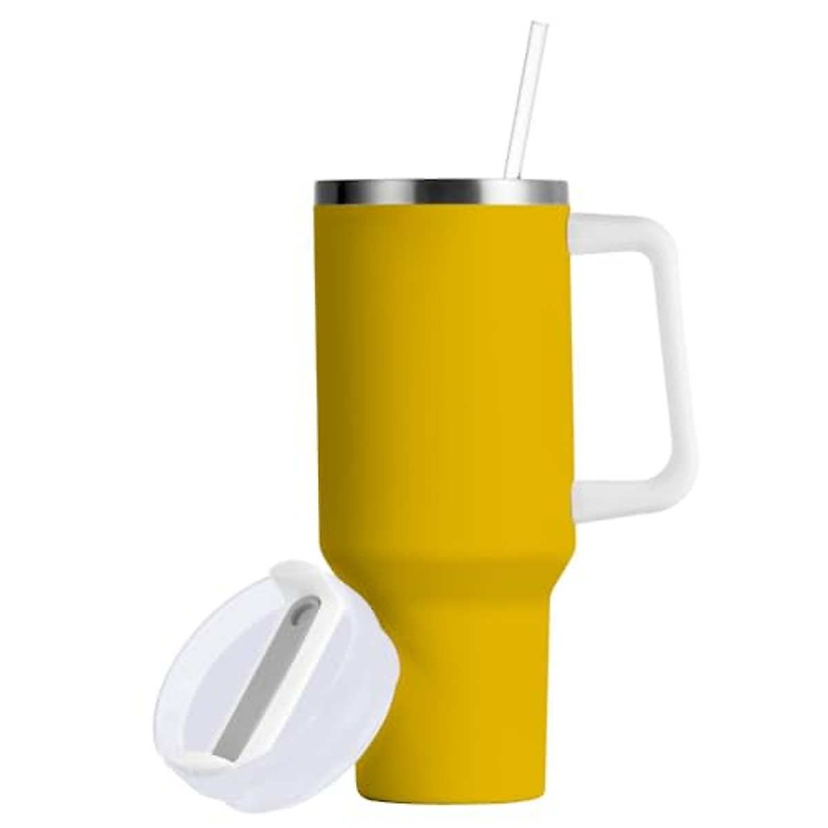 GAIGEO Chrome Yellow Thermal Cup, Reusable Stainless Steel Water Bottles, Double Wall Vacuum Insulation, Suitable for Family Office Sport