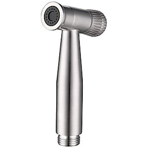 Tecmolog Stainless Steel Cloth Diaper Sprayer Shattaf for Toilet, Pressure Adjustable Handheld Bidet Sprayer Head Only, Brushed Nickel, WS033