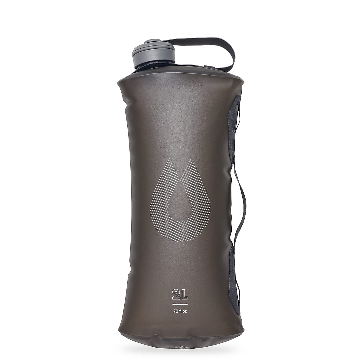 Hydrapak Seeker - Collapsible Water Storage (2L/70oz) - BPA & PVC Free Camping Hydration Reservoir Bag - Mammoth Grey