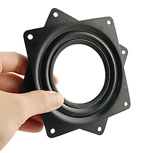 RLECS Swivel Plate 2PCS 4-Inch 360 Degree Hollow Square Lazy Susan Turntable Bearings Rotating Bearing Plate