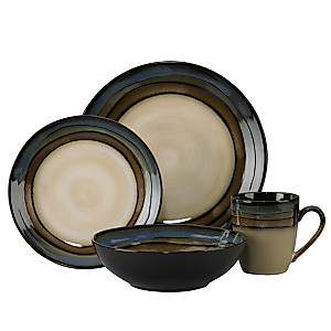 Pfaltzgraff Galaxy Blue 16-Piece Stoneware Dinnerware Set, Service for 4