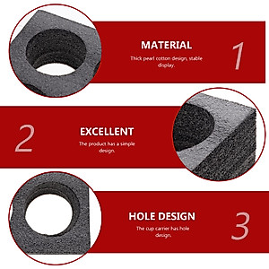 Cabilock 2Pcs Cola Milk Tea Cup Saucer Cup Carrier Door Dash Supplies Coffee Carrier Trays Takeout Coffee Cup Holder Beverage Carrier Trays Drink Pearl Cotton Four Holes Tea Milk