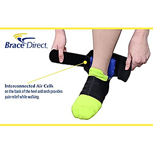 Brace Direct Night Splint + Plantar Fasciitis Air Wrap- for Plantar Fasciitis Relief, Arch Support, Heel Foot Pain, Achilles Tendonitis