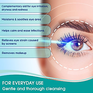 Dr. Fischer Tea Tree Eyelid Wipes: Hypoallergenic Eye Wipes for Dry, Red, Allergy Eyes. Long-Lasting Relief for Computer Vision & Tired Eyes. Effective Makeup Remover for Sensitive Skin.