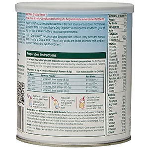 Baby's Only Toddler Formula, Lactose Relief, Organic, 12.7-Ounce Can