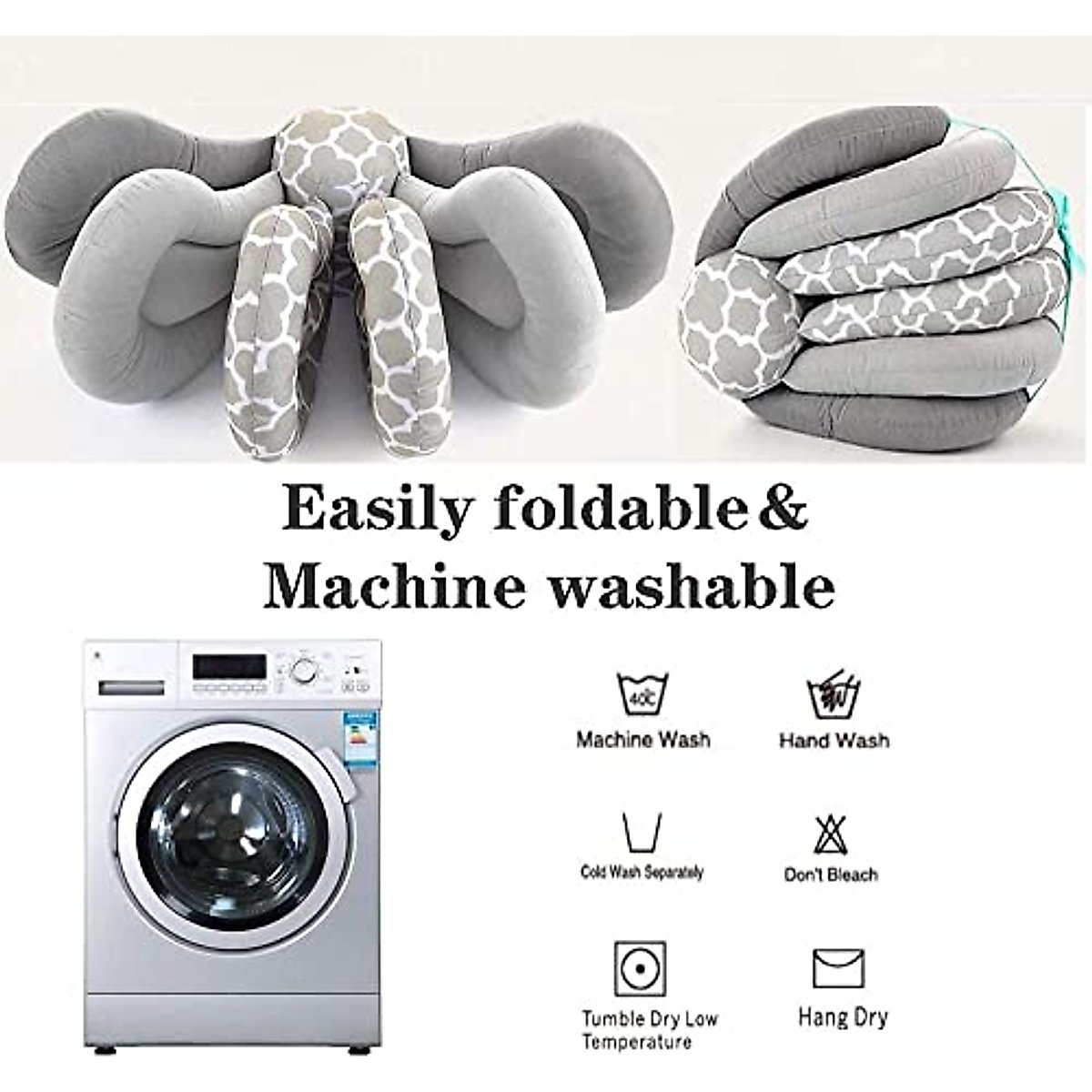 Multi-Function Breastfeeding Pillow Maternity Nursing Pillow- with Multiple Angle-Altering Layers Make Your Breastfeeding Easier, Gray