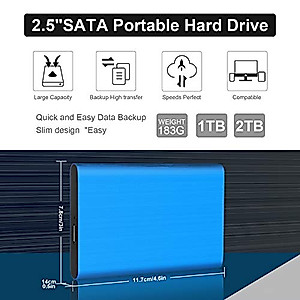 Prode 2.5 Inch Ultra Slim USB 3.0 Portable External Hard Drive 2TB for PC and Mac (2 tb, red)