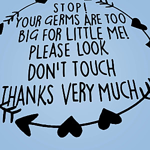 Baby Nursing Cover,Baby Car Seat Canopy,No Touch Sign Infant Stroller Cover Breastfeeding Cover (Blue)