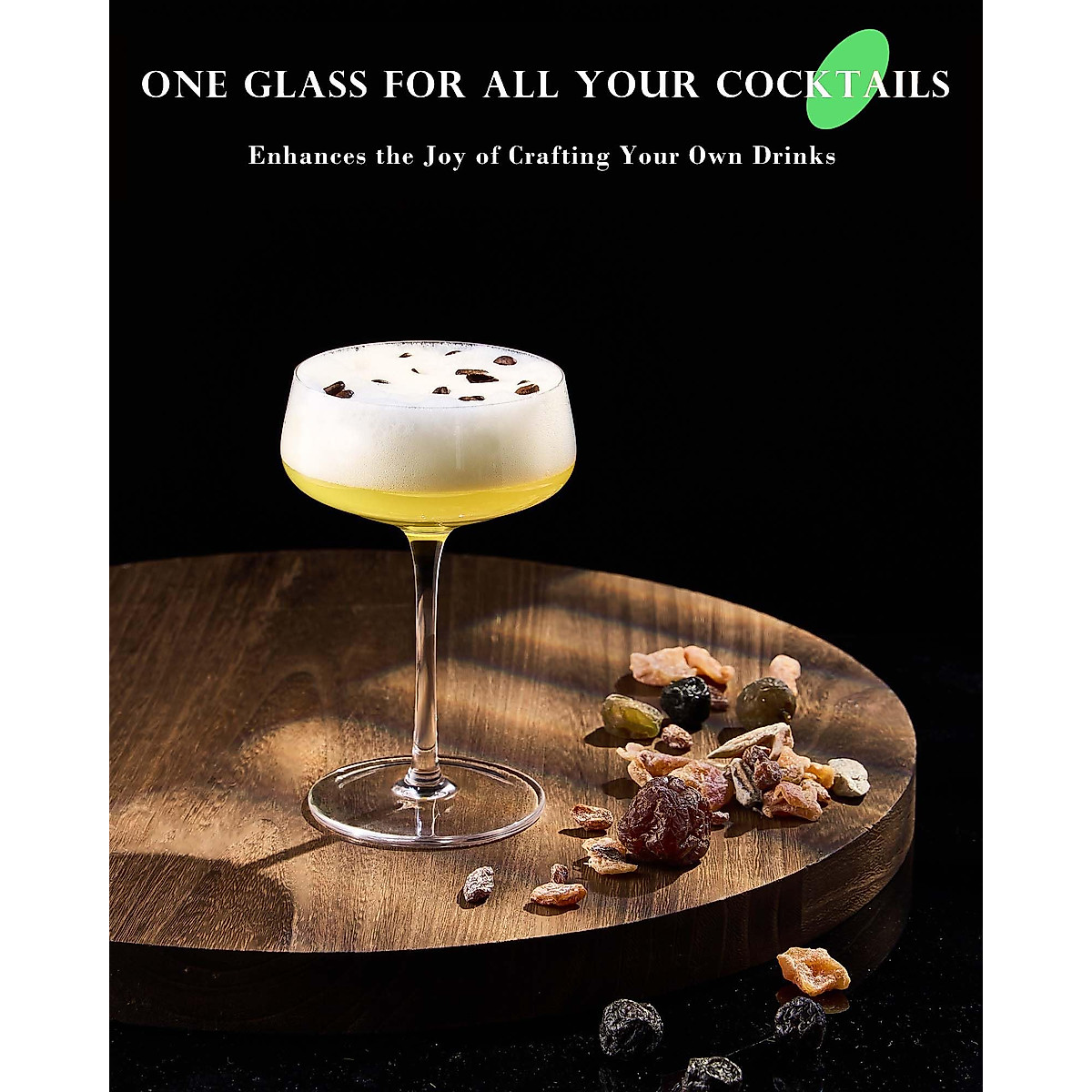 JBHO Martini Glasses and Champagne Flutes, Crystal Coupe Glasses Set of 4, Cocktail Glasses, Hand-Blown Champagne Coupe Glasses for Espresso Martini, Manhattan as Bar Glassware or Housewarming Gift